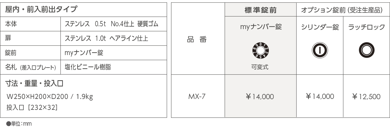 MX-7 | 田島メタルワーク株式会社